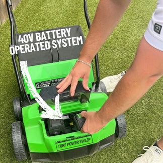 The Original #1 Battery Powered Turf Power Sweep – Turf Product Solutions